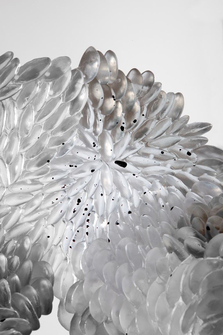 Speckled Grey, Standing Textured Cast Glass Sculpture by Nina Casson ...