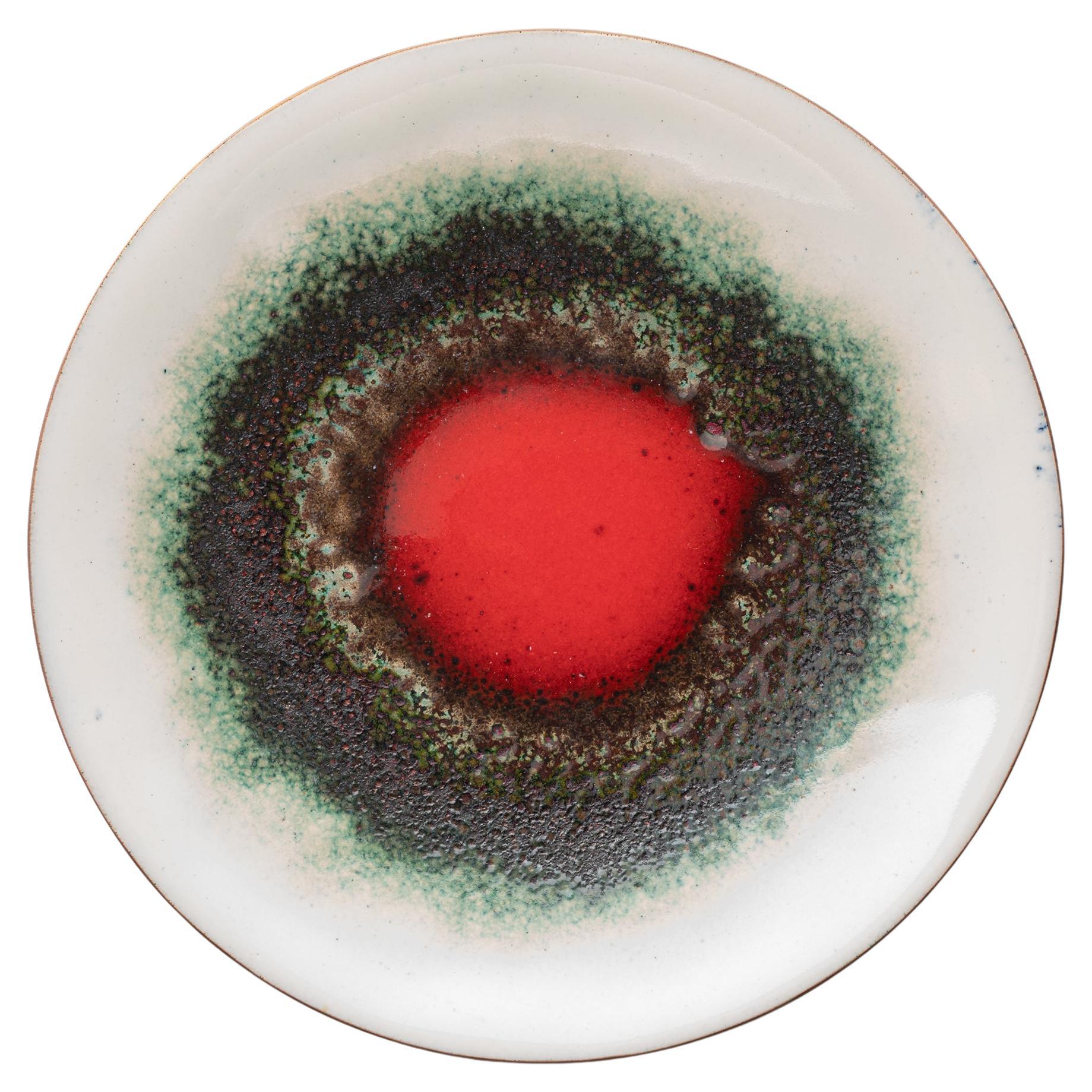 Gerte Hacker Enamel on Copper Decorative Art Plate Dish at 1stDibs ...
