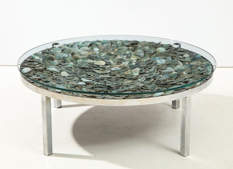 Spectacular Abalone Shell Coffee Table For Sale at 1stDibs