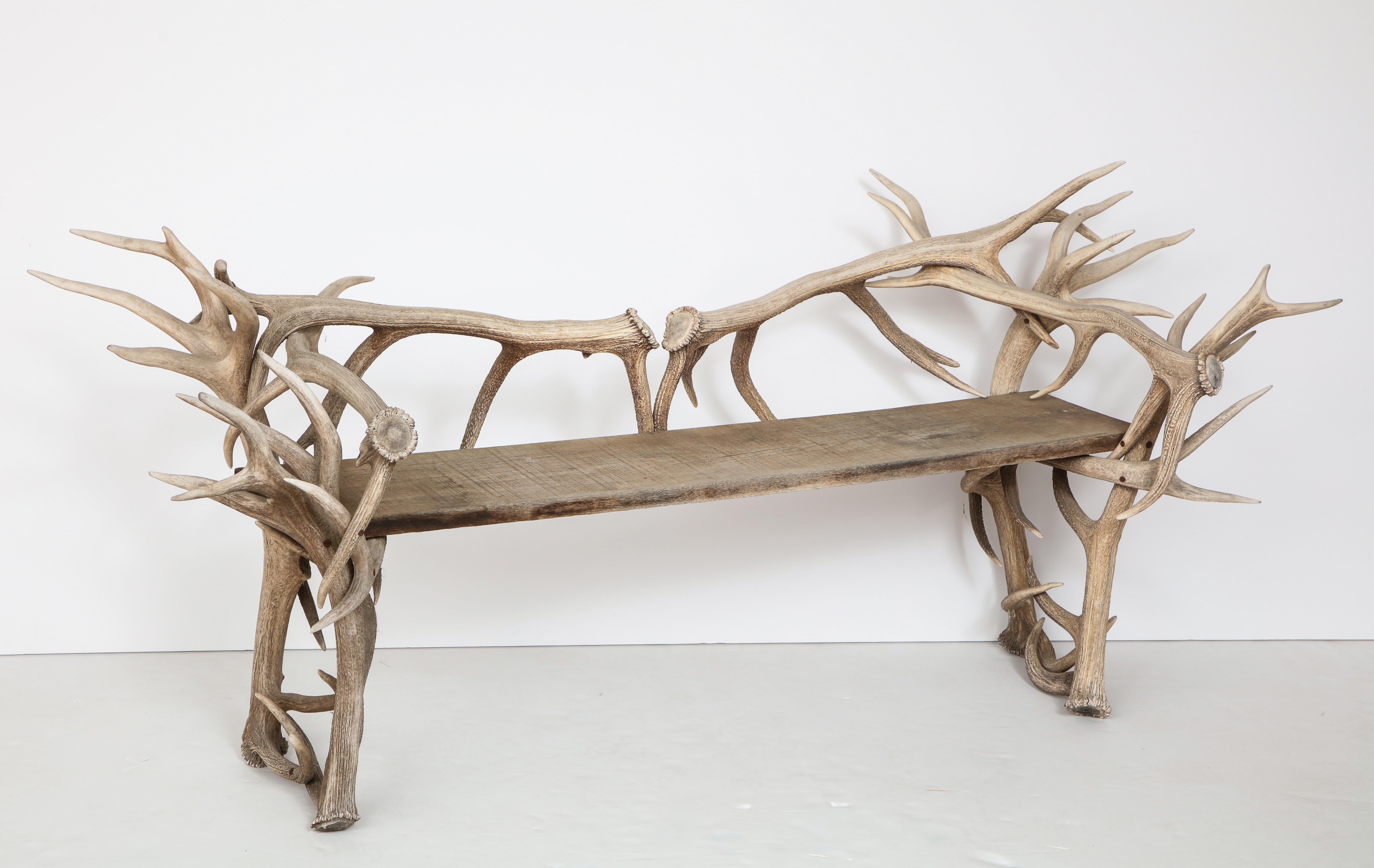 Spectacular Antler Chair or Bench at 1stDibs | antler bench, antler ...