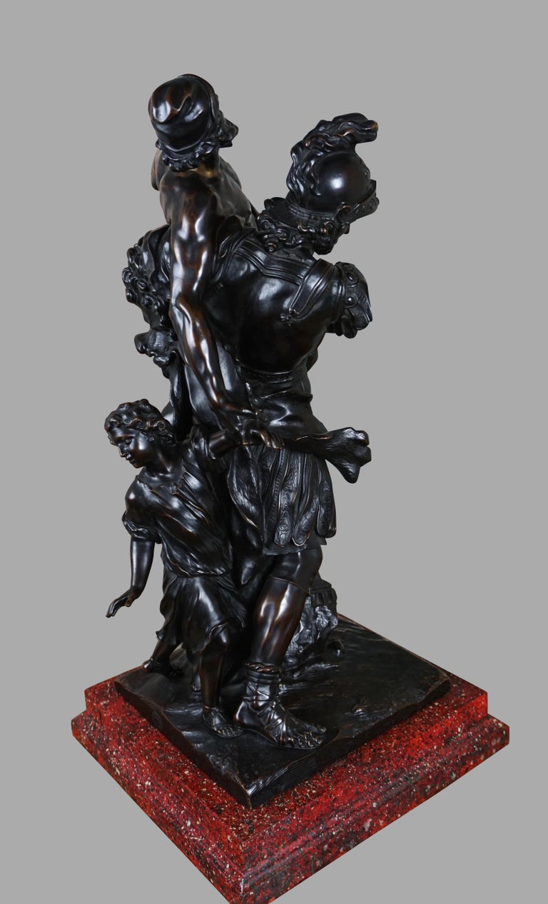 Spectacular Bronze Figural Group of Aeneas' Flight from the Ruins of ...