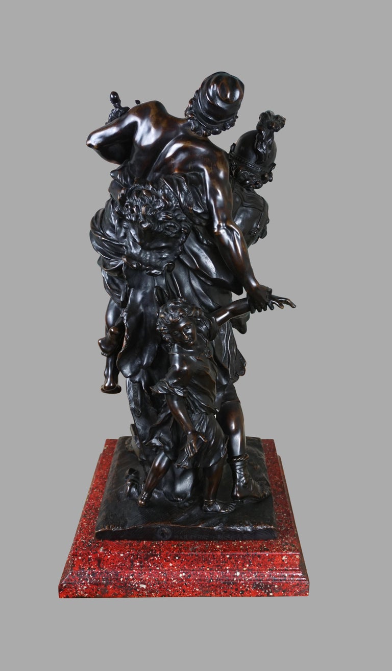 Spectacular Bronze Figural Group of Aeneas' Flight from the Ruins of ...