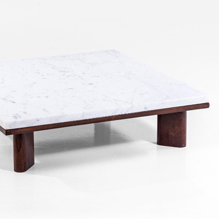 Spectacular Coffee Table with Marble Top by Joaquim Tenreiro For Sale ...