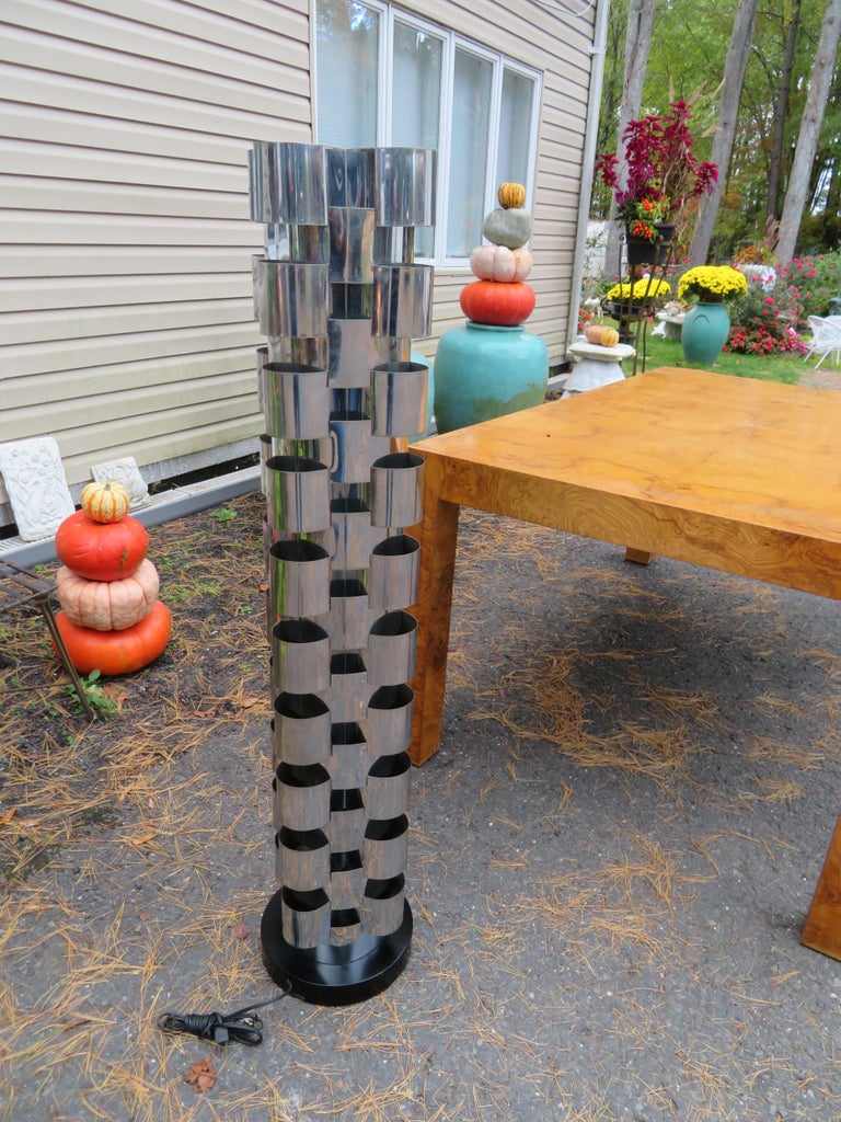 Spectacular Curtis Jere Chrome Clover Leaf Floor Lamp Mid-Century ...