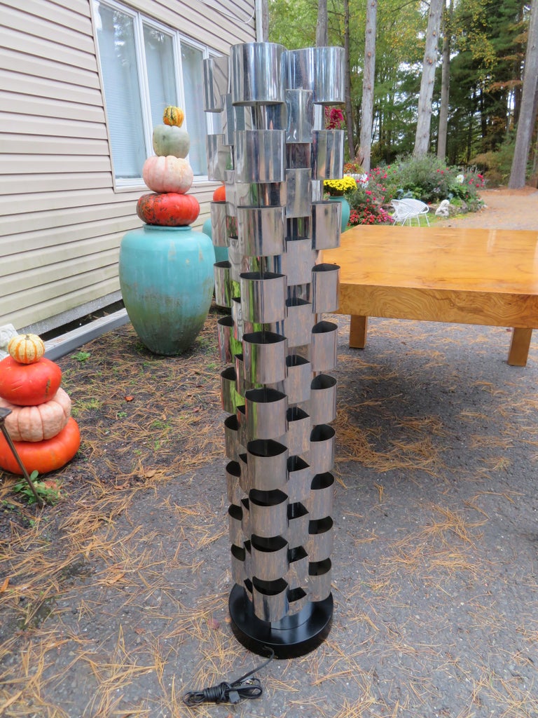 Spectacular Curtis Jere Chrome Clover Leaf Floor Lamp Mid-Century ...