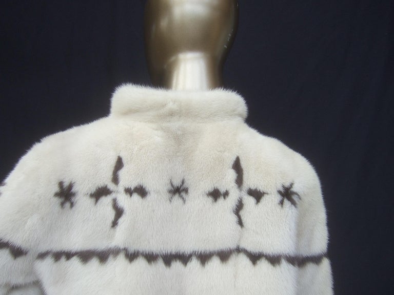 Spectacular Custom Made Pearl Mink and Mocha Reindeer Fur Jacket Circa ...