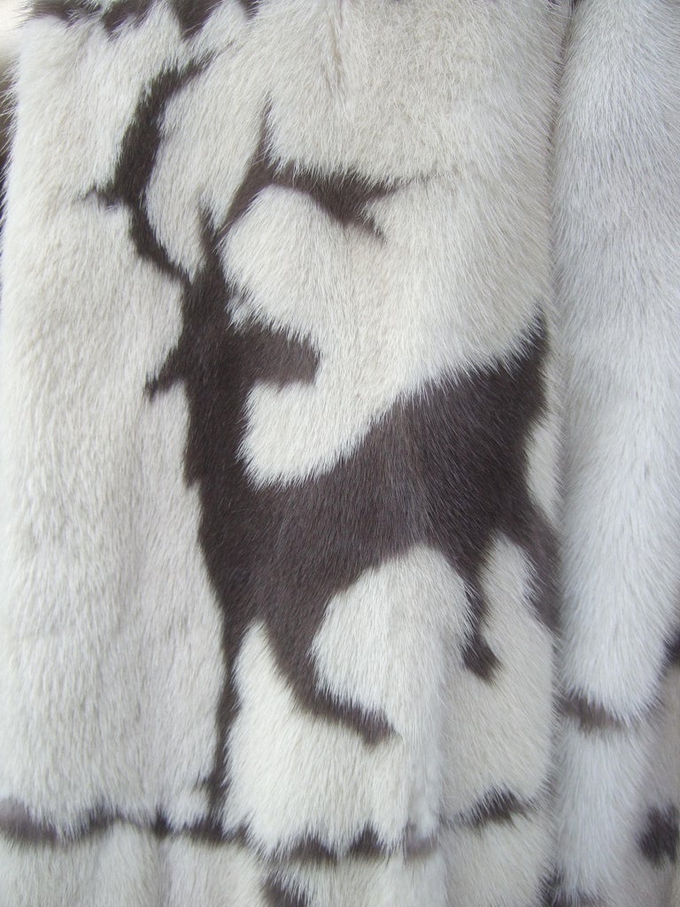 Spectacular Custom Made Pearl Mink and Mocha Reindeer Fur Jacket Circa ...