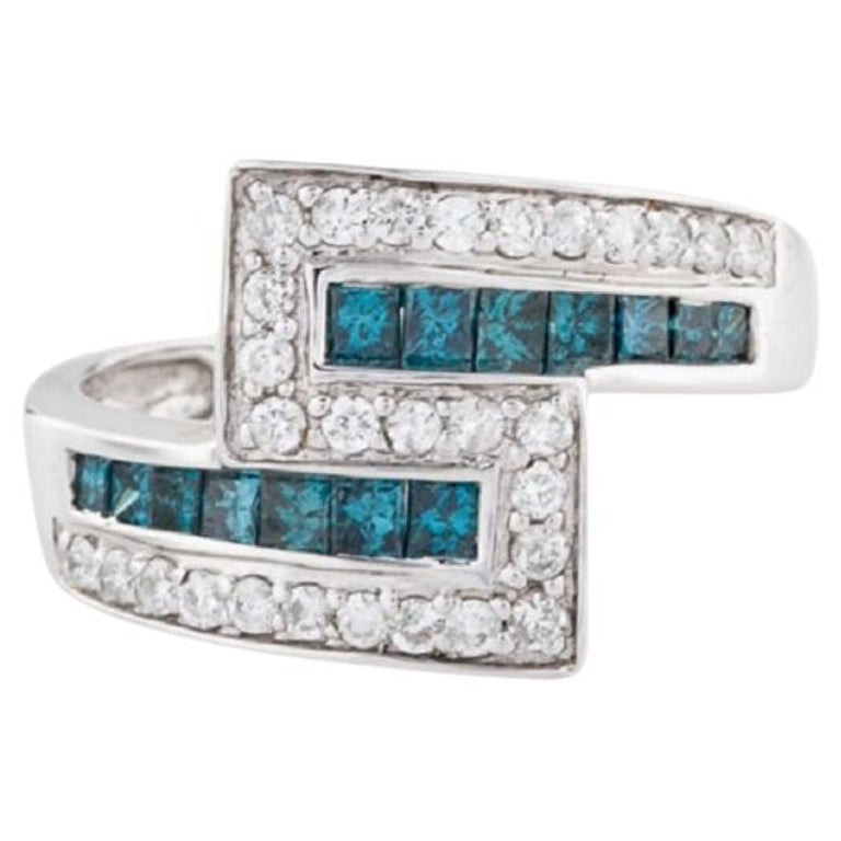 Spectacular Diamond Bypass Band 14K Ring For Sale at 1stDibs