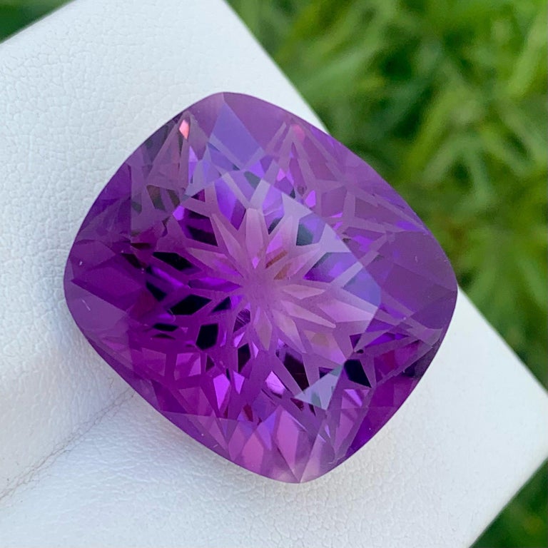 Spectacular Frosted Cut Amethyst Gemstone 29.25 CTS Purple Amethyst ...