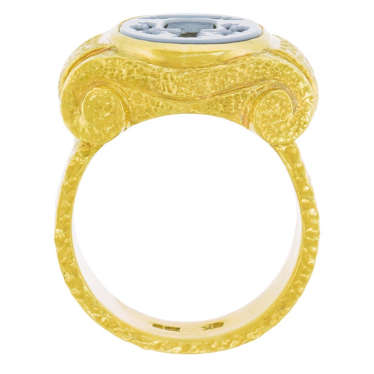 Spectacular Gold Signet Ring For Sale at 1stDibs