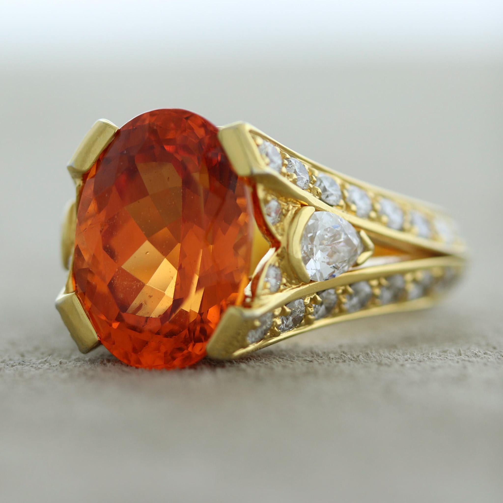 Spectacular Graff Mandarin Garnet Diamond Gold Ring For Sale at 1stDibs ...