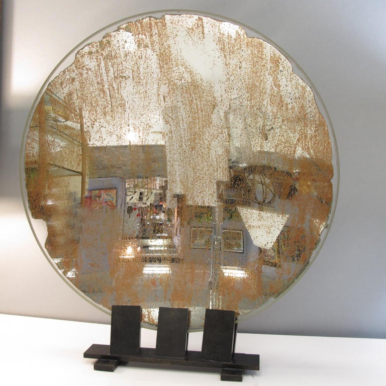 Industrial Lighthouse Mirror Optic Lens Sculpture at 1stDibs