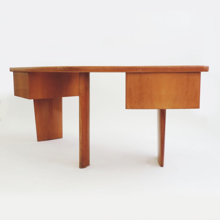 Spectacular Italian 1950s Freeform Desk at 1stDibs