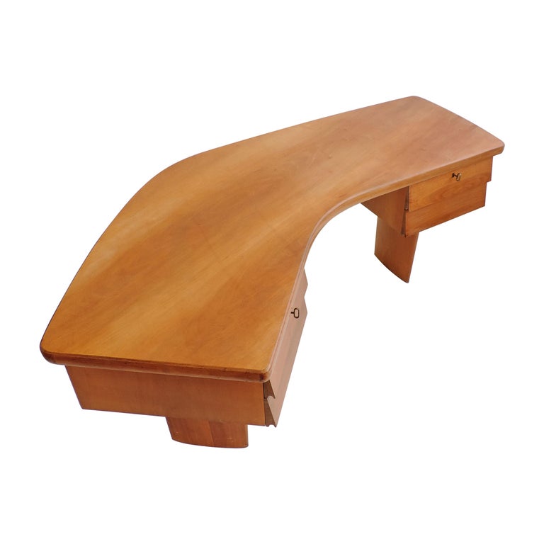 Spectacular Italian 1950s Freeform Desk at 1stDibs