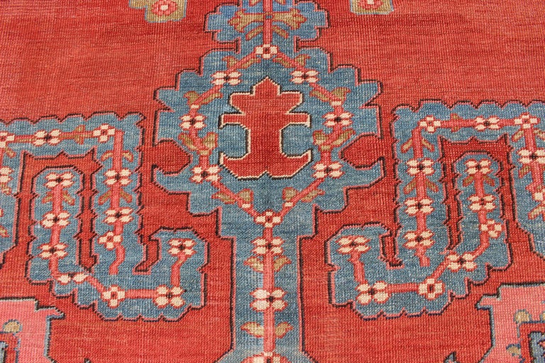 Spectacular Large Antique Persian Bakshaish Serapi Rug with Beautiful ...