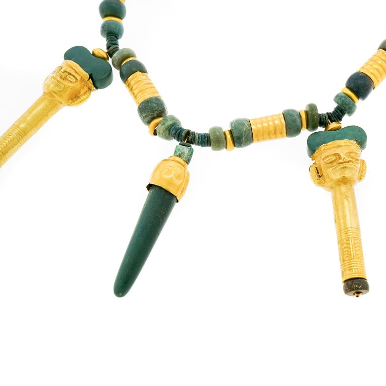Spectacular Mesoamerican Gold and Jade Necklace For Sale at 1stDibs ...