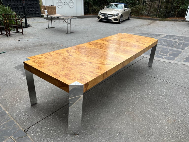 Spectacular Olivewood Butterfly Patterned Dining Table by Sprunger for ...