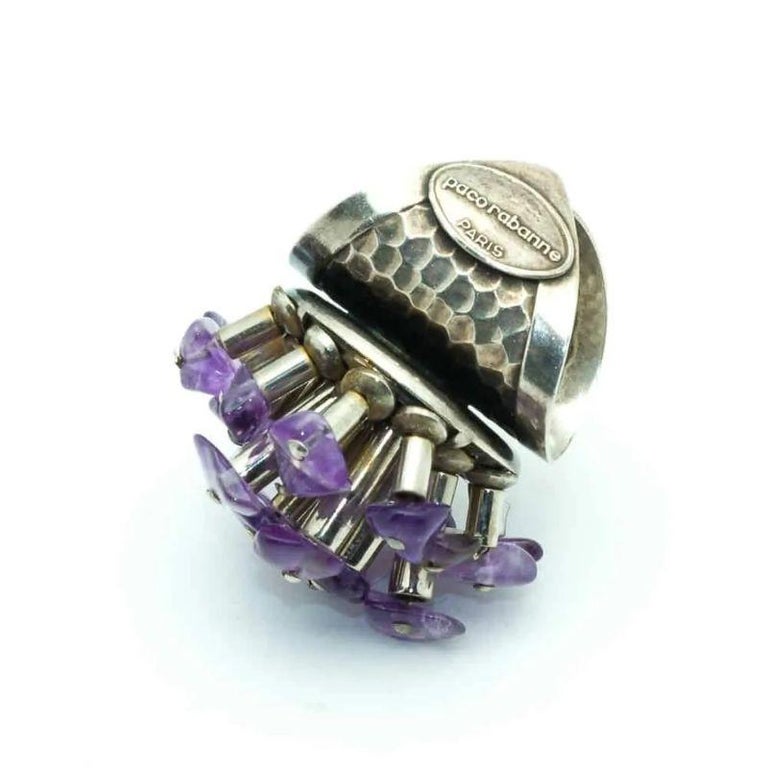 Spectacular Paco Rabanne Vintage Amethyst Purple Ring, c.1980-90 For ...