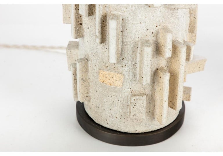 Spectacular Pair Of Ceramic Lamps By Antoinette Faragallah For Sale at ...