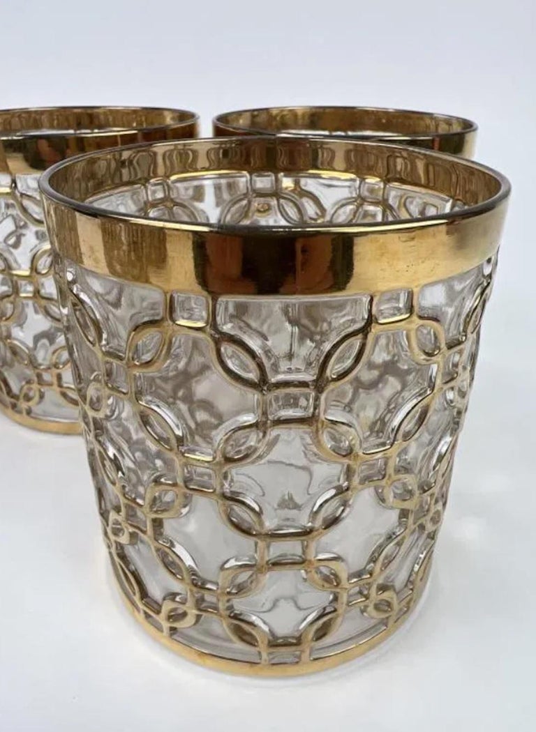 Spectacular Set of Seven Imperial Glass Low Balls, Pristine Condition ...