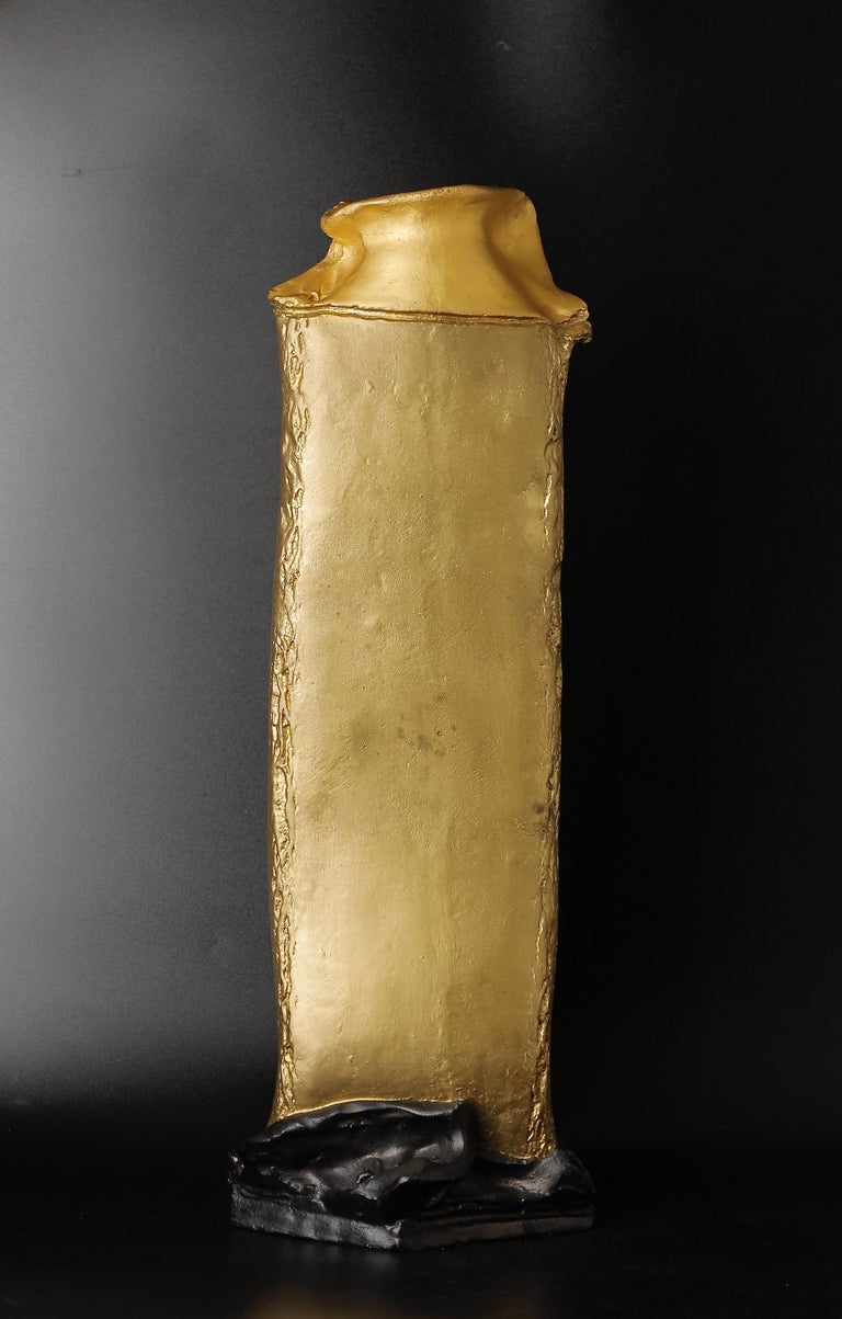 Spectacular Tall Bronze Vase by Ikeda Masuo One of the Top Metal Artists of 20 C For Sale at 1stDibs
