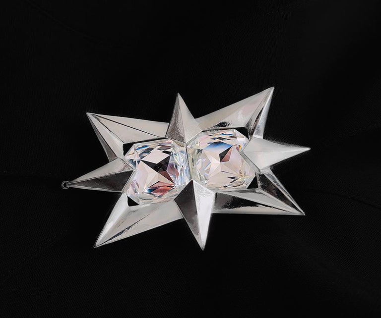 Spectacular Thierry Mugler Jacket Crystal Jewel Black Dramatic ...