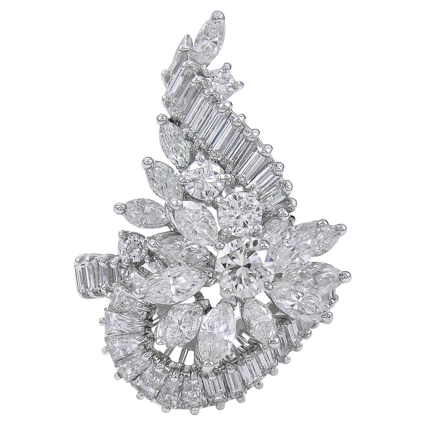 Cartier High Jewelry Platinum Diamond Cocktail Ring For Sale at 1stDibs ...