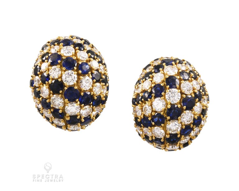 Spectra Fine Jewelry Sapphire Diamond Earrings For Sale at 1stDibs