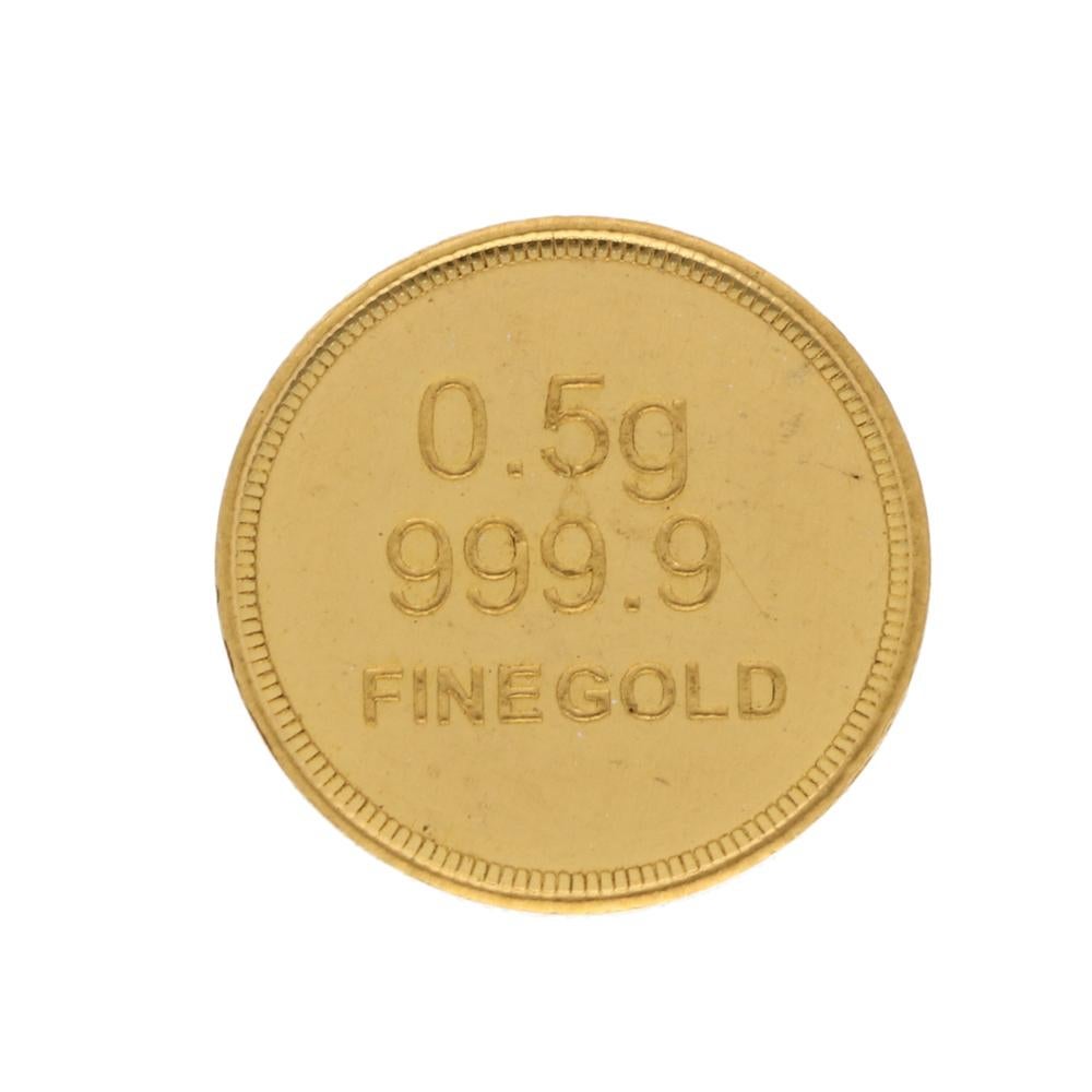 Spectrum Jewels 24 Karat Yellow Gold Coin 0.5 grams For Sale at 1stDibs