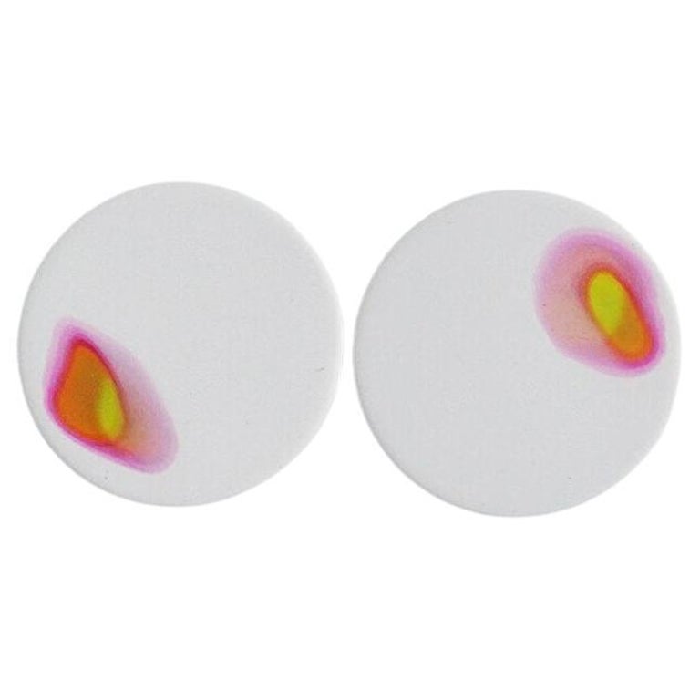 Spectrum Simple Round Studs For Sale at 1stDibs