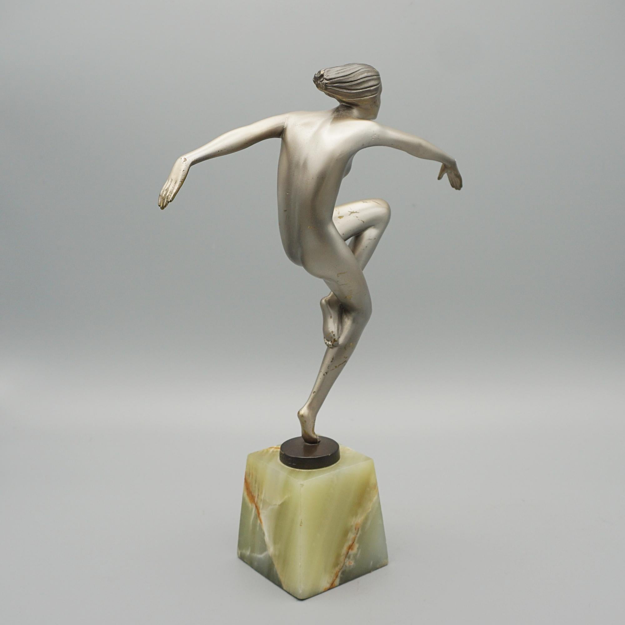 'Speed' An Art Deco Cold Painted Bronze Sculpture by Josef Lorenzl For ...