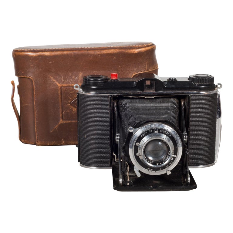Speedex Folding Camera with Leather Case, circa 1940 at 1stDibs