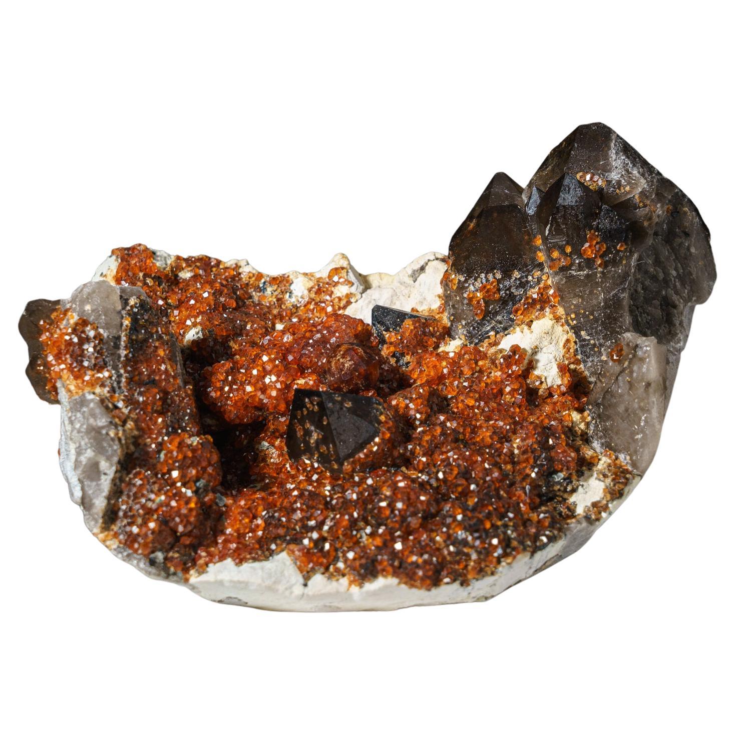 Spessartine Garnet with Smoky Quartz from Fujian, China For Sale at 1stDibs
