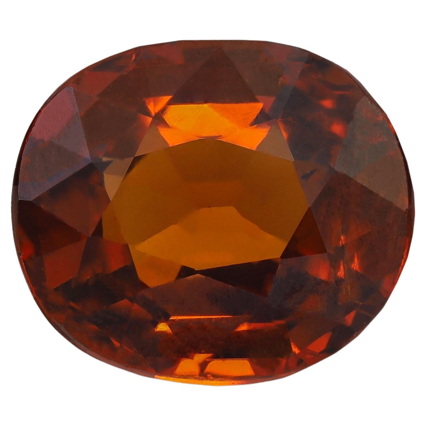 Pierre grenat hessonite naturelle de 10,50 carats Pierre précieuse ...