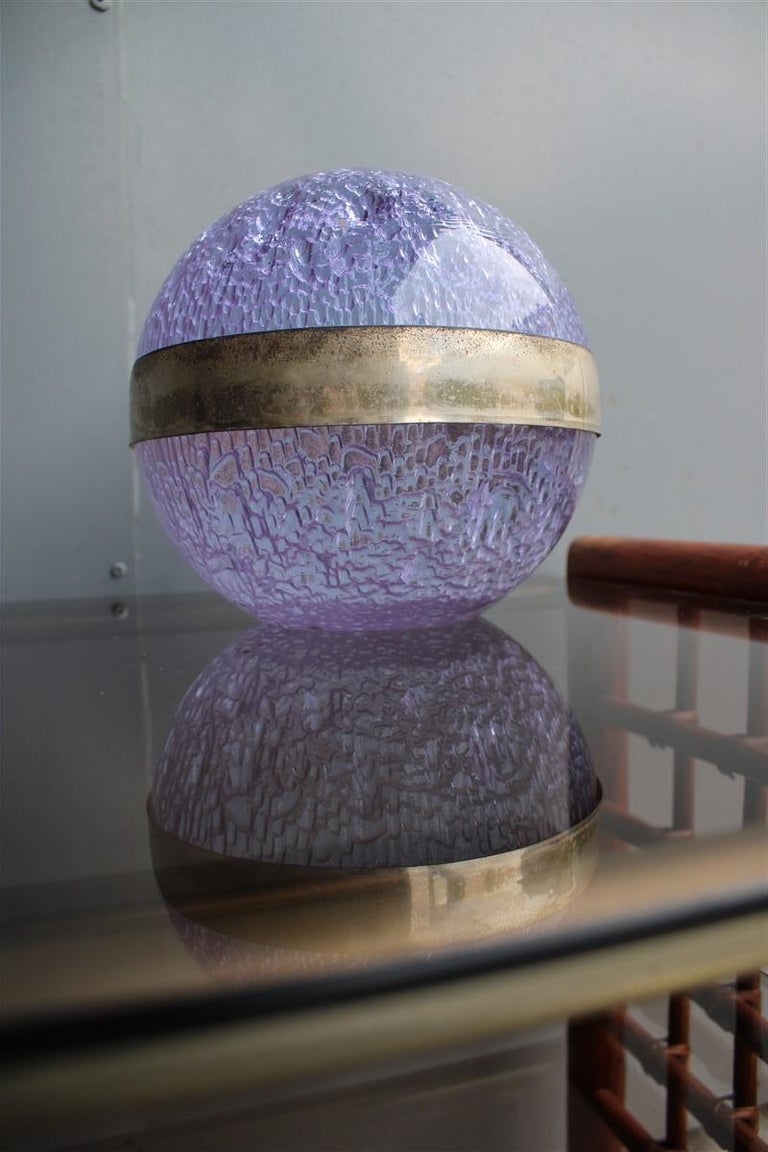 Sphere Vase Taddei Architect Italian Design 1970 in Very Thick Glass ...