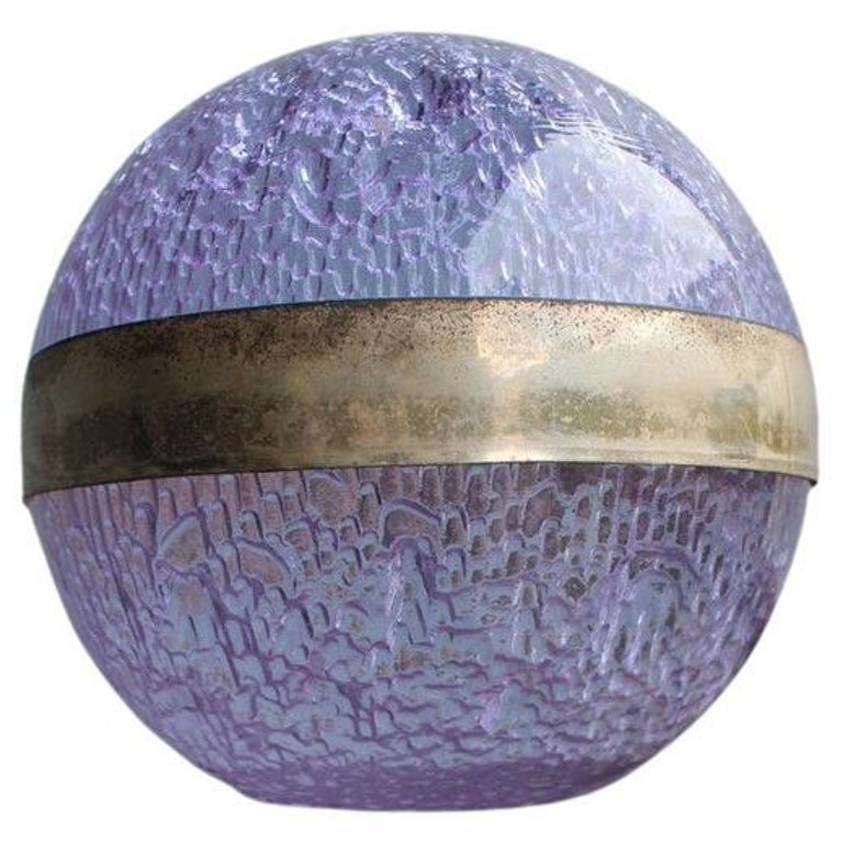 Sphere Vase Taddei Architect Italian Design 1970 in Very Thick Glass ...