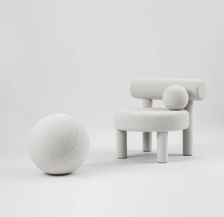 Spheric Velvet Ottoman Stool by NOOM For Sale at 1stDibs