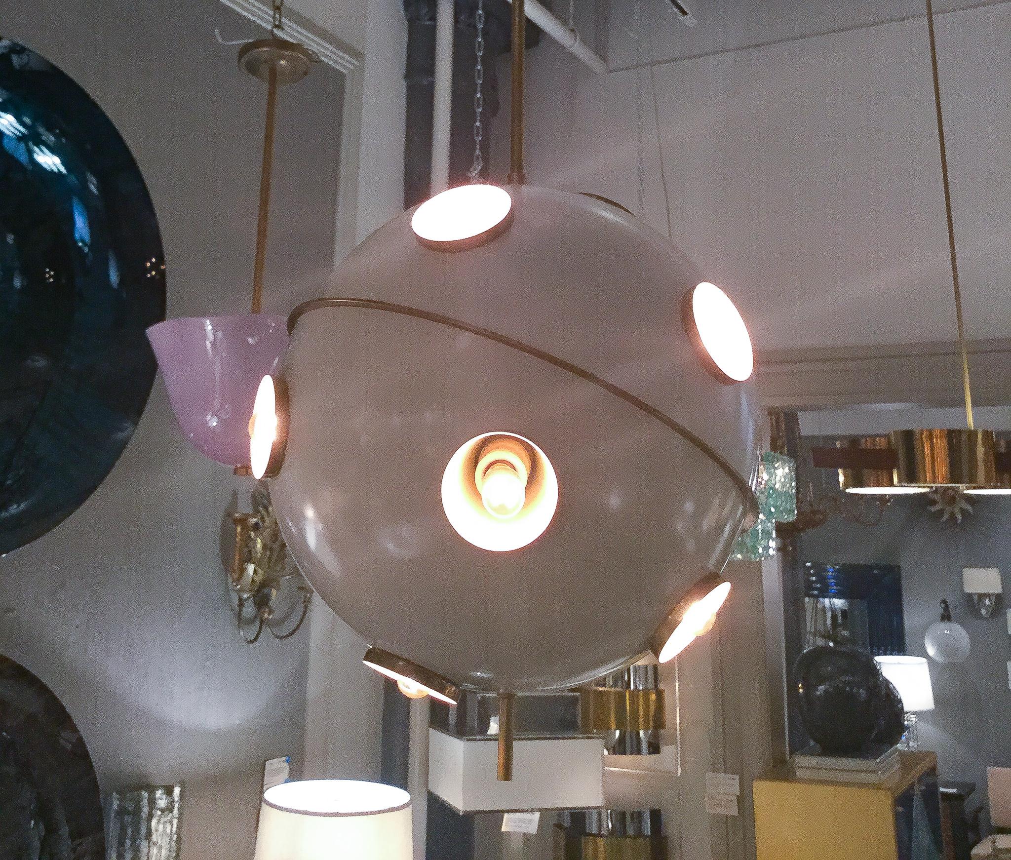 Spherical Hanging Light by Oscar Torlasco, Italy, 1960s For Sale at 1stDibs