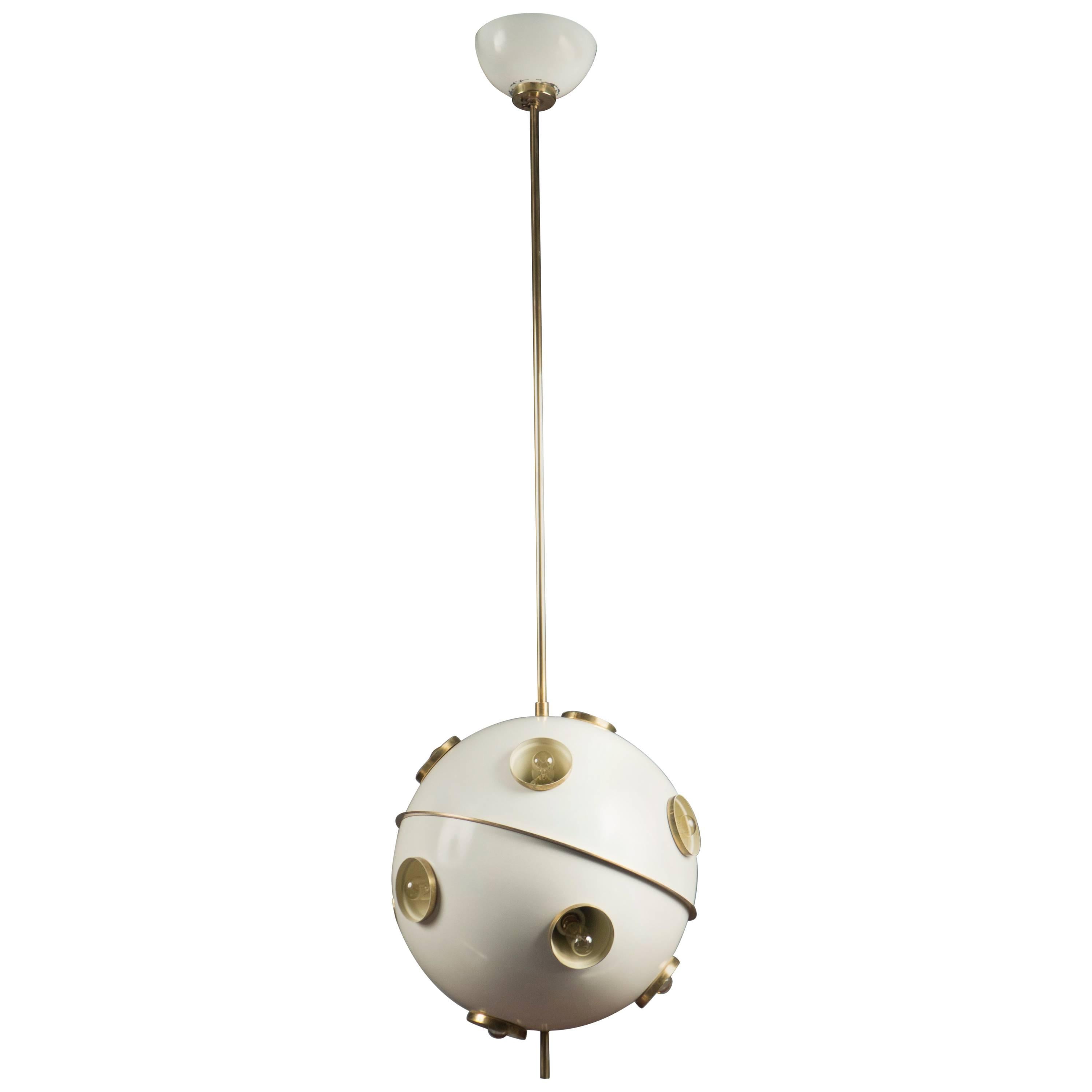 Spherical Hanging Light by Oscar Torlasco, Italy, 1960s For Sale at 1stDibs