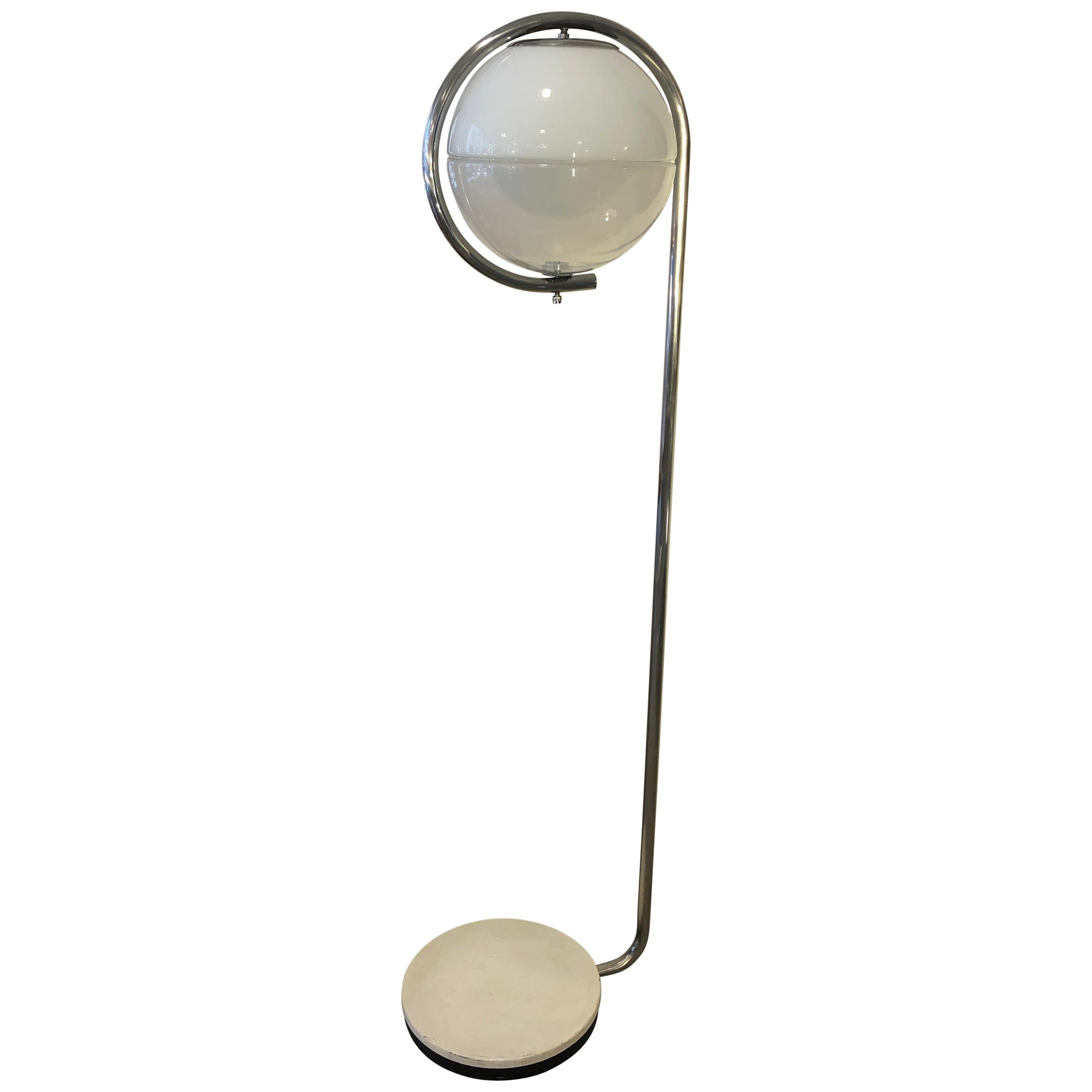 Dark Green Revolving Adjustable Arm Wheeled Naska Floor Lamp, Fontana ...