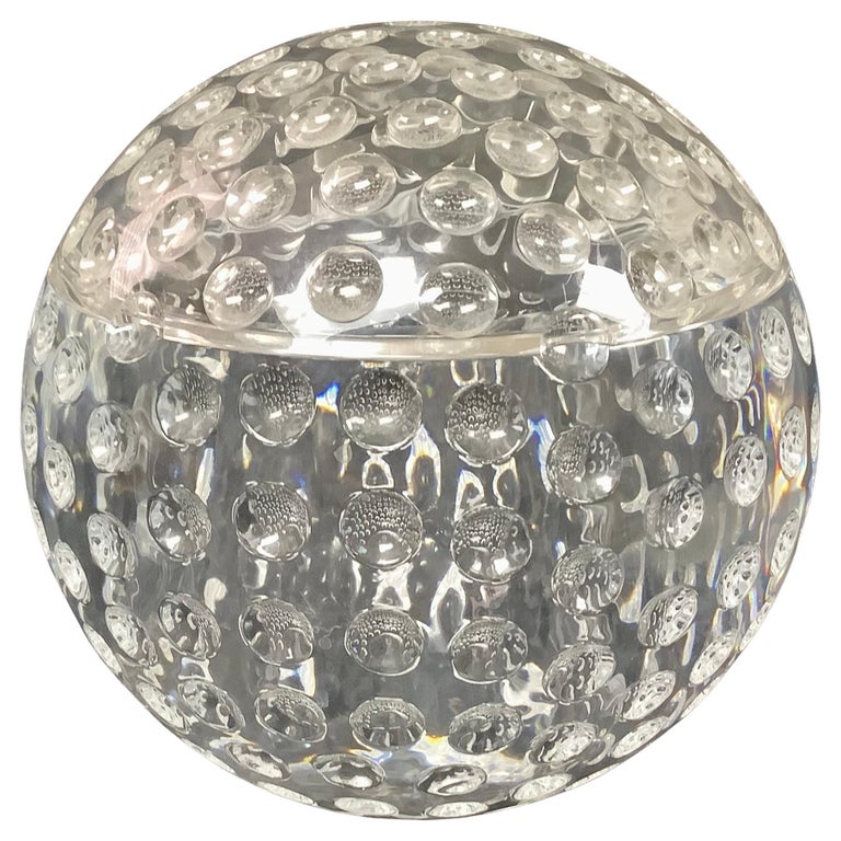 Spherical Lucite Ice Bucket Resembles a Large Golf Ball at 1stDibs