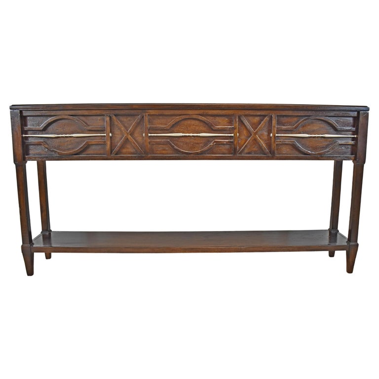 Spindle Solid Distressed Wood Console Table by Ambella Home Collection ...