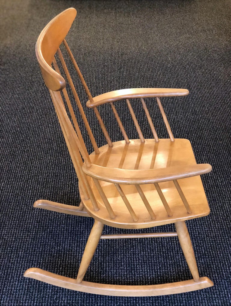 Spindle Back Rocking Chair by Russel Wright for Conant Ball at 1stDibs ...