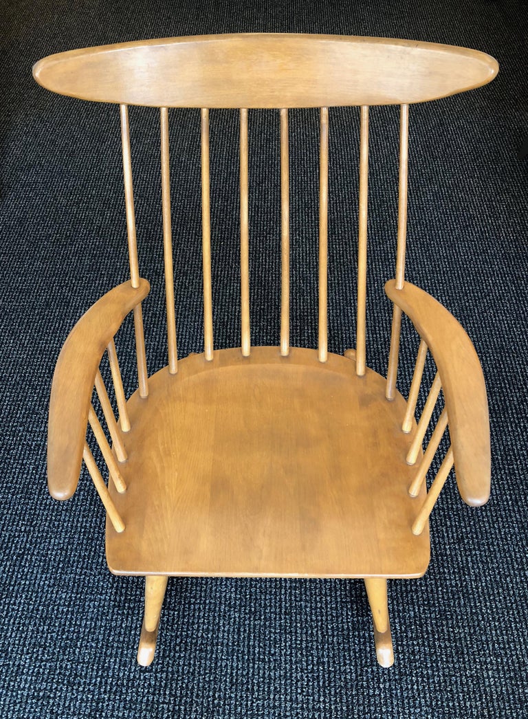 Spindle Back Rocking Chair by Russel Wright for Conant Ball at 1stDibs ...