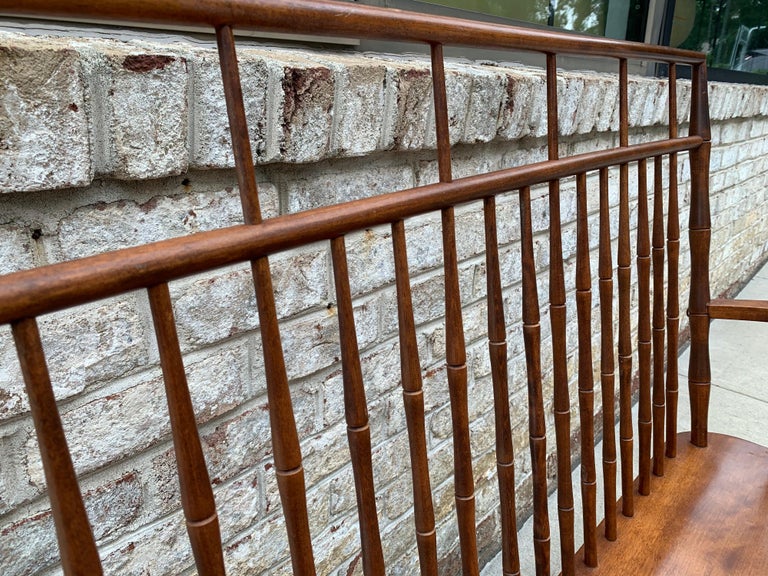 Spindle Back Shaker Style Wood Bench at 1stDibs