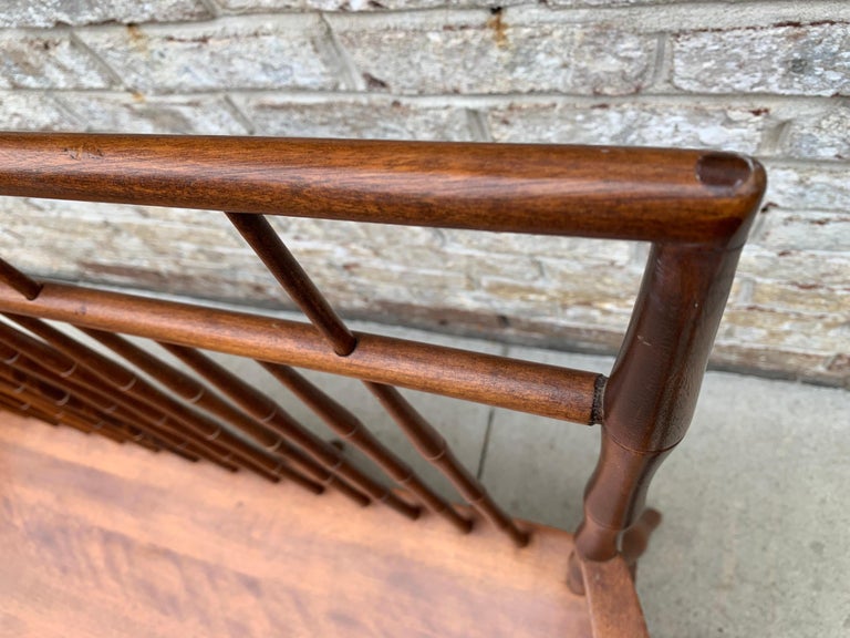 Spindle Back Shaker Style Wood Bench at 1stDibs