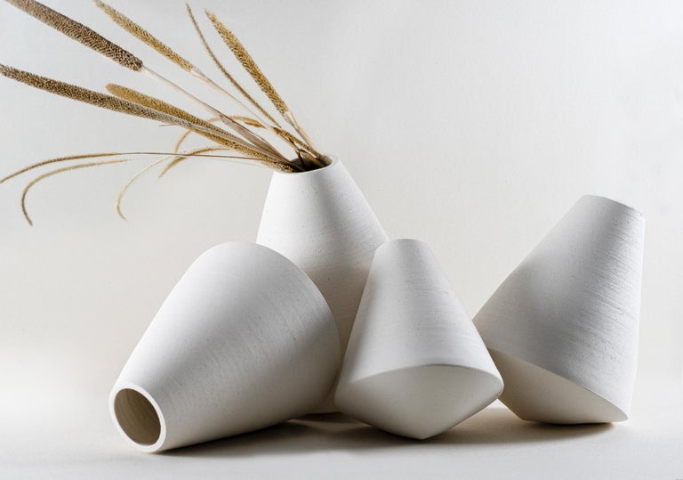 Contemporary Ceramic Vase, Handmade, large, Off-White, Konsepta by Claudia Issa For Sale at 1stdibs