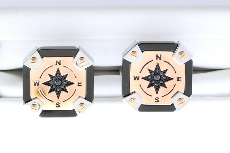 Spinel Compass Style Fashion Cufflinks For Sale at 1stDibs