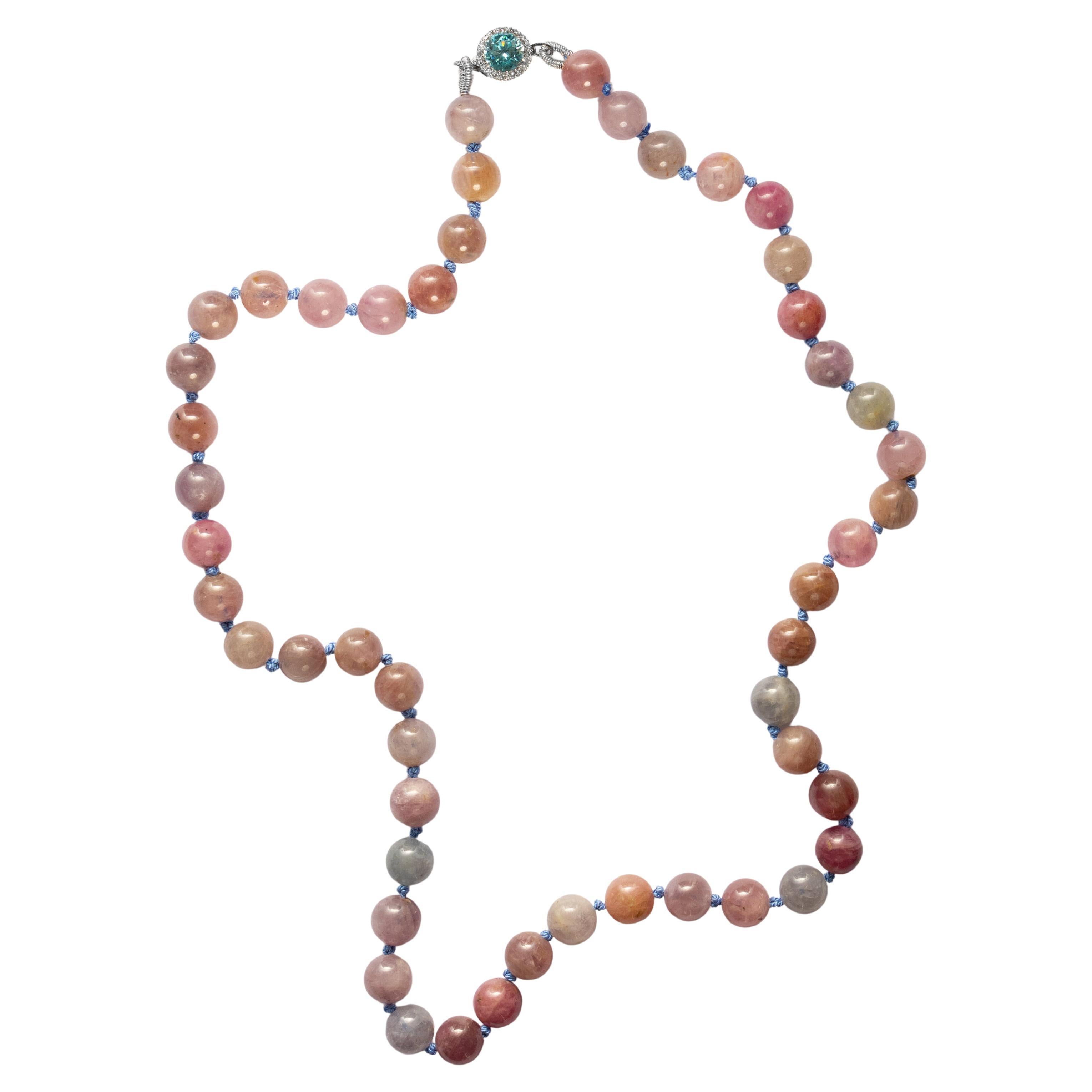 Antique Mughal Indian Spinel Diamond Jaipur Enamel Necklace For Sale at ...