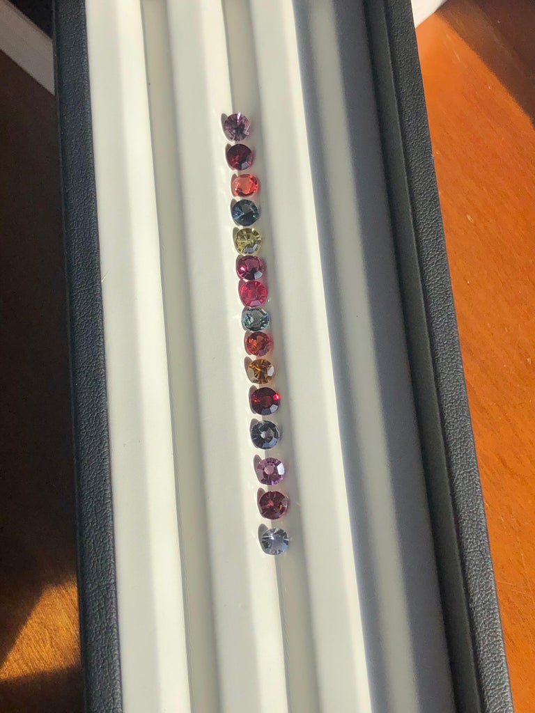 Spinel Palette 7.20 Carats Round Loose Gems Set For Sale at 1stDibs